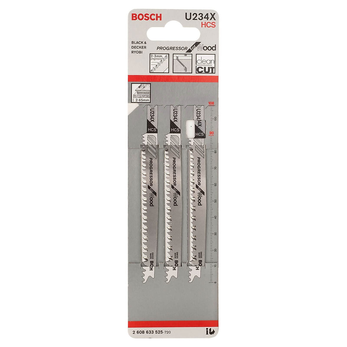 Bosch 2608633525 Jigsaw Blade U234 x 3 Pcs