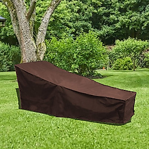 Waterproof Patio Loge Chair Cover, Garden Patio Furniture Cover, Outdoor Loge Chair Protector For Home Patio, Beach, Poolside Furniture (Coffee)
