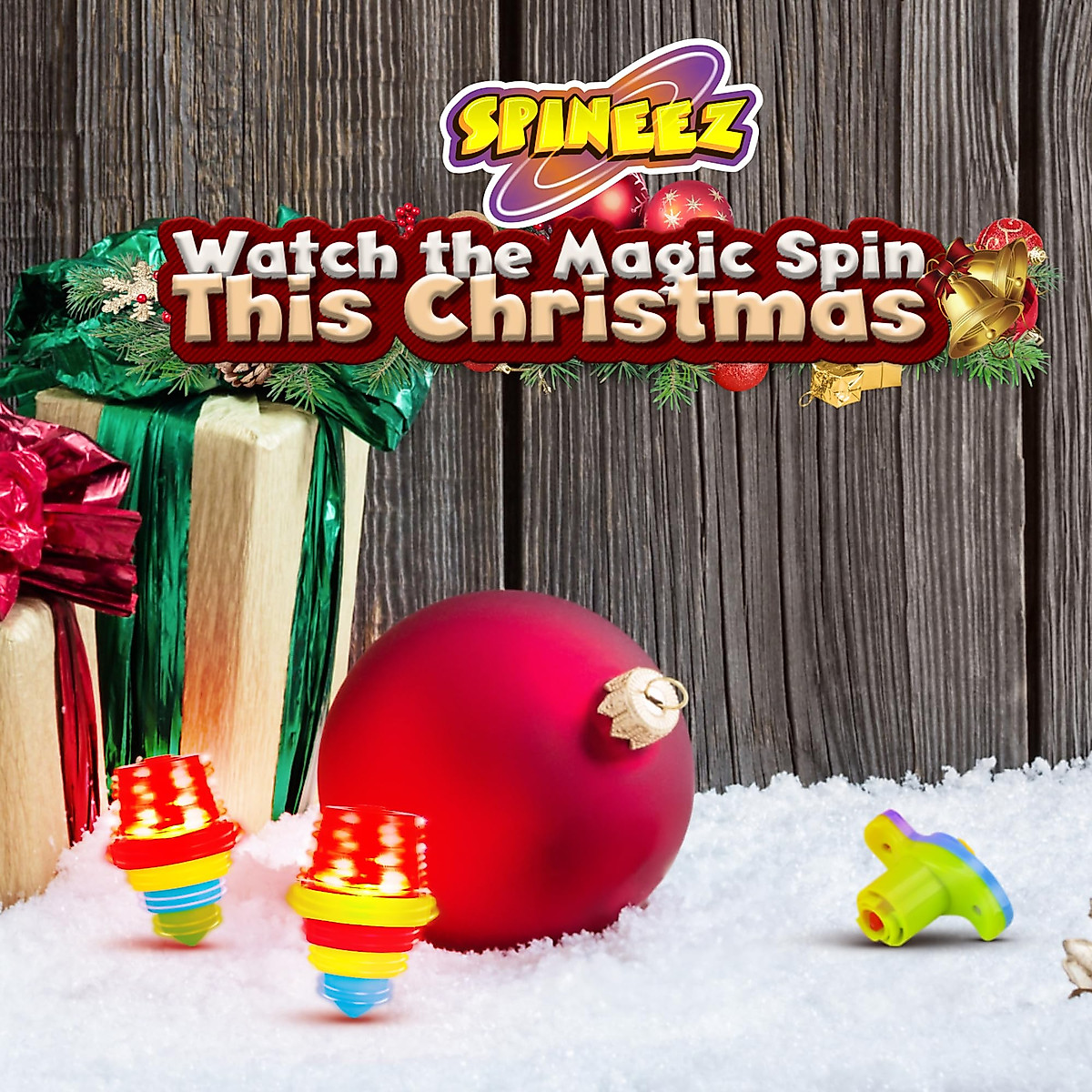 IPIDIPI TOYS Light Up Spinning Tops - Light Up Spinner Toy for Kids - Christmas Party Favors, Stocking Stuffers, Classroom Prizes, Birthday Party Toys, for Boys and Girls, Red, Pack of 12