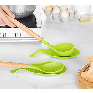 Spoon Rest Utensil Holder Kitchen Utensil Rest Pad Mat for Kitchen Cook Tools, Spoons, Ladles, Tongs, Spatulas,Great for Kitchen Counter,Stove Top,Coffee Bar Station