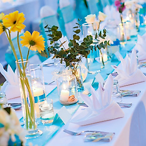 Honoson 36 Pieces Valentine's Day Flameless Floating Candles Waterproof LED Tea Lights Warm White Battery Flickering Water Activated Floating Candles for Wedding Party Pool Decorations(Yellow Light)