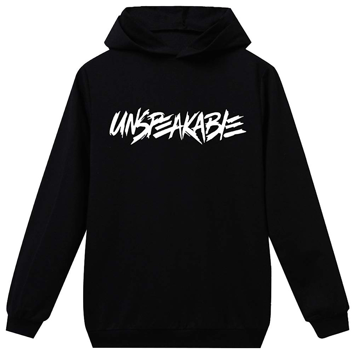 amropi Boy's Tracksuit Pullover Hoodie Jogging Pants Set 2 Pieces Sweatsuit (Black,11-12Years)