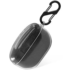 Geiomoo Soft TPU Case for Sony WF-1000XM5, Protective Cover with Carabiner (Clear)