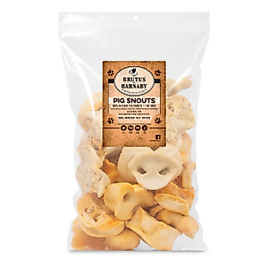 BRUTUS & BARNABY Pig Snout Dog Treat - 100% Natural - Our Healthy Pig Snouts for Dogs are Easy to Digest, Chemical & Hormone Free, Thick & Hearty Chew, Great for Small Or Large Dogs