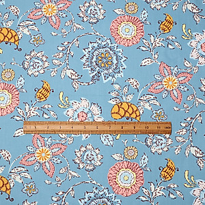 Hanjunzhao 100% Cotton Fabric Fat Quarters Bundles 18 Inch x 22 Inch - 10 Pcs Pack, Bohemian Style and European Theme Print for Quilting Sewing Crafts