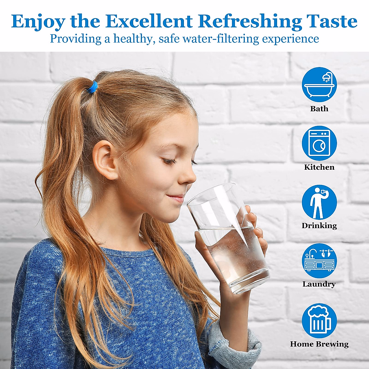 VEGEBE 5 Micron Water Filter 20" x 2.5" Replacement Cartridge, 20-inch Sediment Pre-Filters for Whole House Water Filtration/Water Softener Systems, 6-Pack