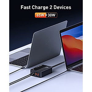 USB C Charger, LDNIO 100W PD Fast GaN Charger with LED Display, 4-Port USB C Charging Station with 2USB-C, 2USB for MacBook Pro/Air, iPad, Laptops, iPhone, Samsung Galaxy, Steam Deck and More