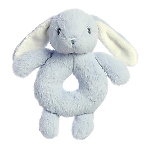 Aurora® Playful Dewey™ Ring Rattle Baby Stuffed Animal - Soft & Cuddly Toy - Imaginative Play - Sky 6 Inches