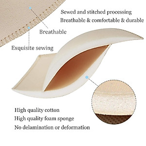 TAOHUA GARDEN 5 Pairs Bra Pads Inserts, Removable, Air Cotton, Foam Sponge, Breathable (Beige, C/D Cup)
