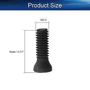 Auniwaig Black Screws Torx M2.5 x 8mm Carbon Steel Flat Head Socket Head Cap Screws Bolt 12.9 Grade for Replacement 10pcs