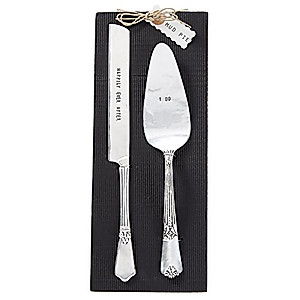 Mud Pie Knife Wedding Cake Serving Set, 12.5"