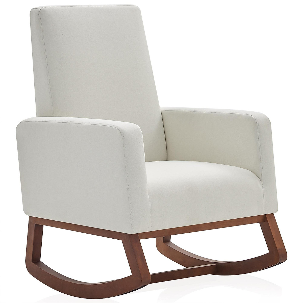 VBSQ Rocking Chair Upholstered Fabric/Faux Leather High Back Armchair W/Ottoman Slirr Chair Rocking Chair Rocker Chair Rocker Camp Chair Rocker Recliner Rocking Camp Chair Rocking Chairs