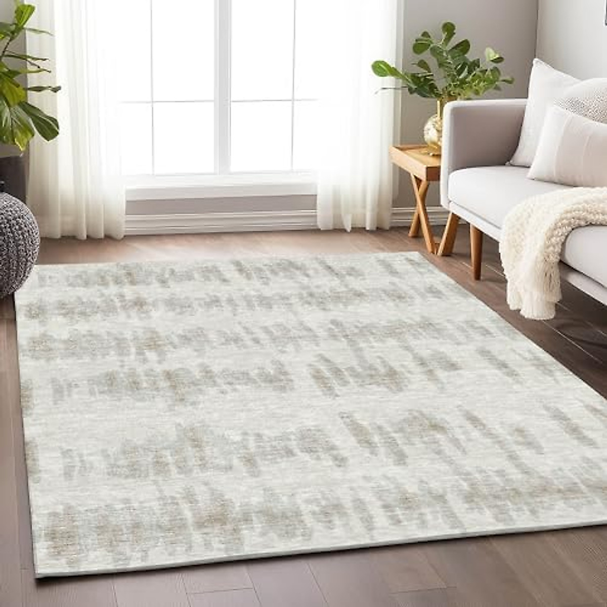 Addison Rugs Chantille ACN905 Ivory 10' x 14' Indoor/Outdoor, Machine Washable, Easy Clean, Non Shedding, Bedroom, Living Room, Dining Room, Kitchen, Patio Rug