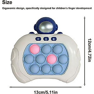 FRANKKLOLO - Quick Push Toy with Lights and POP-UP Patterns. Electronic Toy for Anxiety for Children and Adults. Fun Multiplayer Game for The Whole Family (Astronaut)