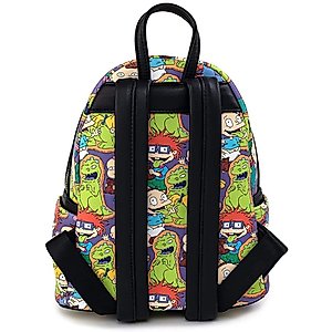 Loungefly Rugrats All Over Print Womens Double Strap Shoulder Bag Purse