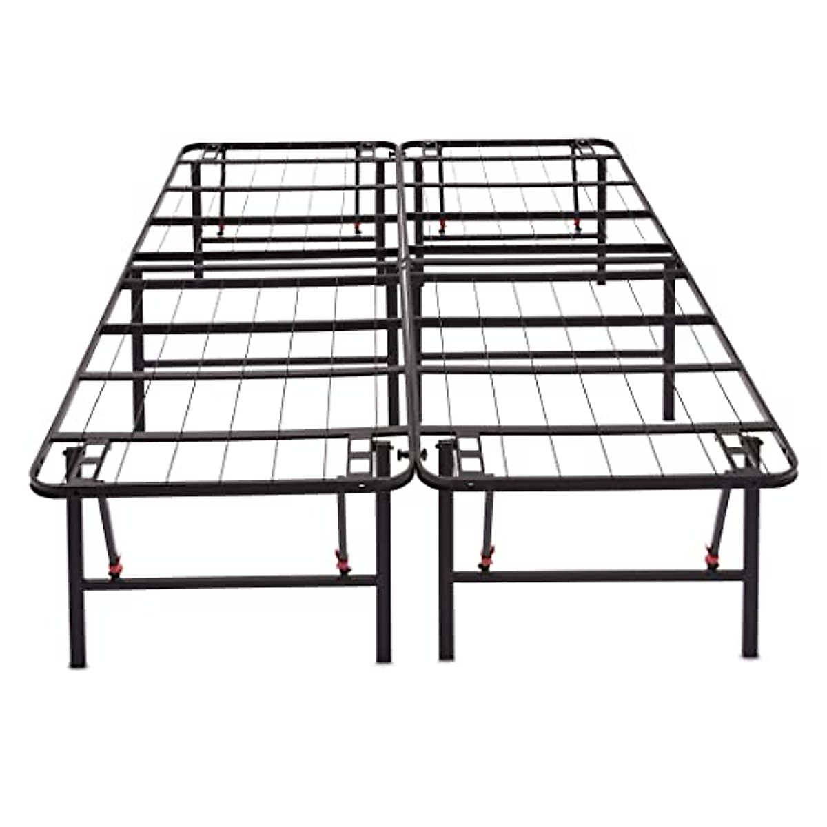 Amazon Basics Foldable Metal Platform Bed Frame with Tool Free Setup, 18 Inches High, King, Black