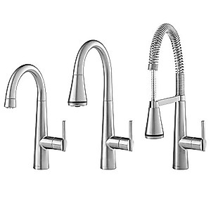 American Standard 4932300.075 Edgewater Pull-Down Kitchen Faucet with SelctFlo in Stainless Steel