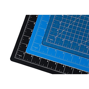 Dahle Vantage 10670 Self-Healing Cutting Mat, 9"x12", 1/2" Grid, 5 Layers for Max Healing, Perfect for Crafts & Sewing, Black