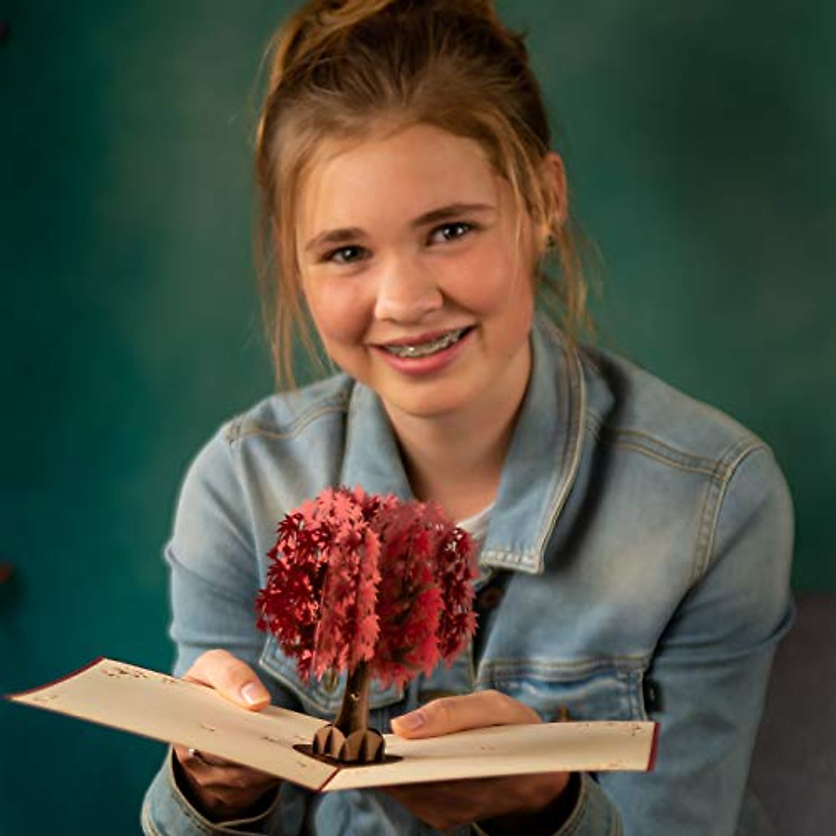 Red Maple Tree by DEVINE Popup Cards | Happy Wedding Anniversary Card for Wife Husband Mom | 3D Mothers Day Card | Pop Up Birthday Card for Women | Romantic Love Gifts