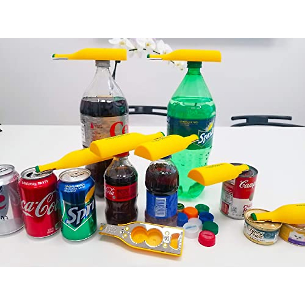 Open Soda & Water Plastic Caps EZ | Bottle Opener | Soup Pull Tab | Arthritis Helpers | Elderly | mO EXTREME | Fridge Magnetic | Ergonomic | Weak Hands Help | Bottle Opener Gift | Magnets-Twist off ez