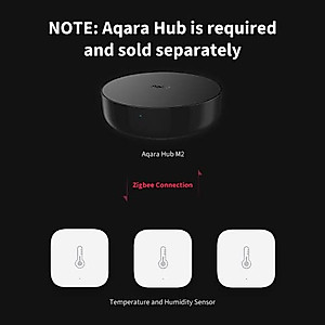 Aqara Temperature and Humidity Sensor- 3 Pack, Requires AQARA HUB, Zigbee, for Smart Home Automation, Wireless Thermometer Hygrometer, Compatible with Apple HomeKit, Alexa, Works with IFTTT