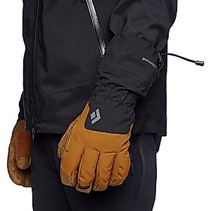 Black Diamond Mens Soloist Cold Weather Ski Gloves, Dark Curry, Large