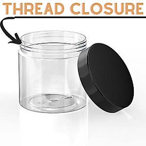 ZAVBE 4oz Container with Lids 50 Pack Clear Plastic Round Storage Jars Tall Height 6.2cm for Refillable Liquid and Solid Body butter