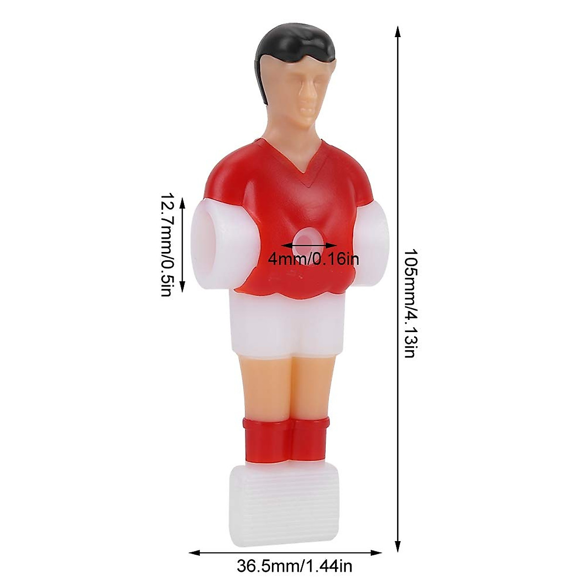 Alomejor Table Soccer Player Football Man Table Guys Man Soccer Player Part 2 Red and 2 Blue for Table Football Replacements Set of 4 pcs