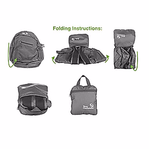 Outlander Packable Handy Lightweight Travel Hiking Backpack Daypack-Dark Blue