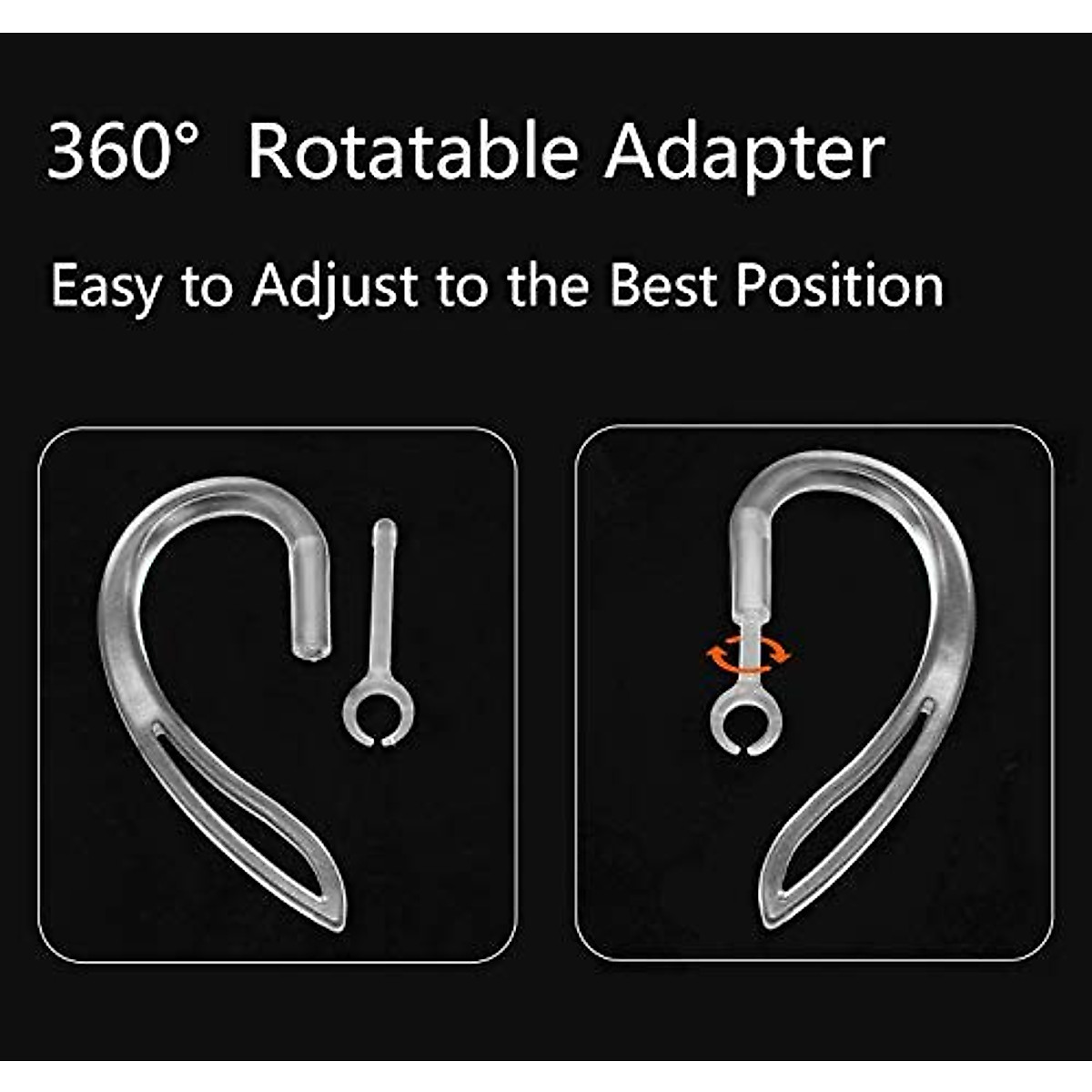 Ear Hook Compatible with AirPods Pro Compatible with AirPods 3/2/1, JNSA Ear Hooks 4 PCS 2 Pairs for AirPod Pro/3/2/1, Transparent 2Pair