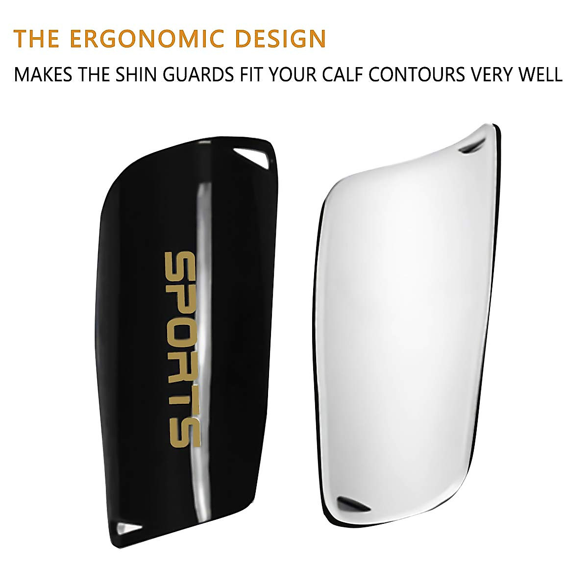 Soccer Shin Guards for Kids Youth, Shin Guard and Shin Guard Sleeves for Boys and Girls for Football Games EVA Cushion Protection Reduce Shocks and Injuries Black S