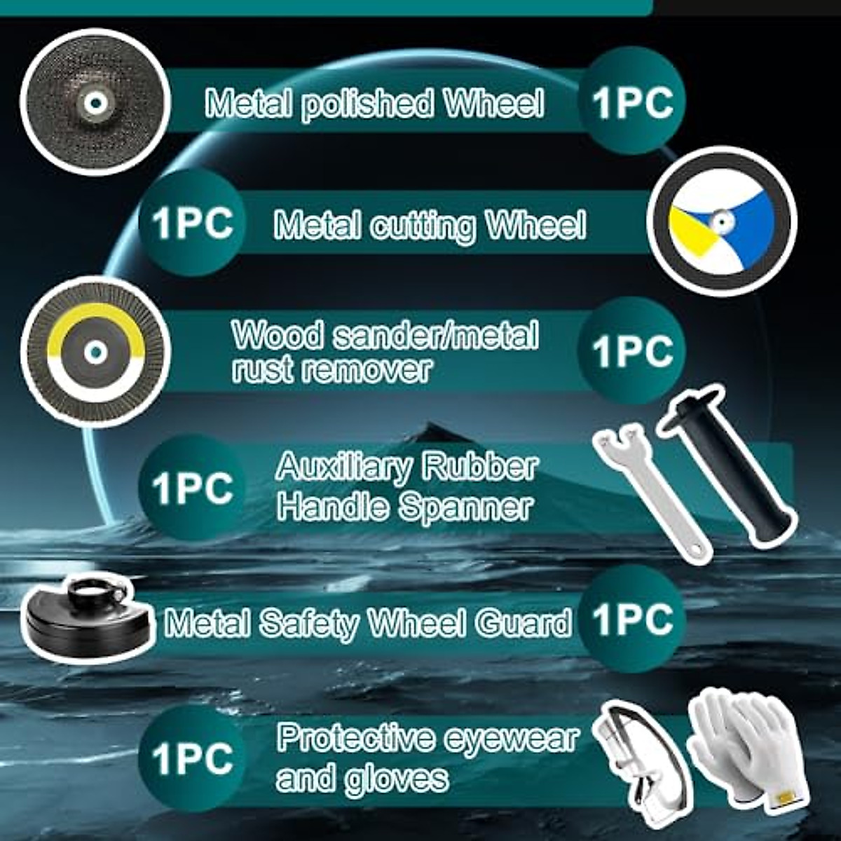 Cordless Angle Grinder for Makita Battery, ConBlom 4 Inch Brushless Power Metal Grinder Tool 8,000RPM, Battery Angle Grinder 3 Speed Control for Cutting, Grinding (Tool Only)