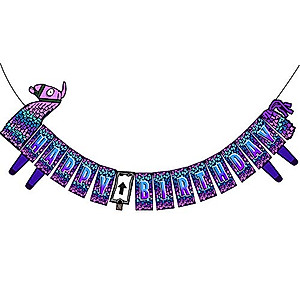 Happy Storm Gaming Party Banner Video Game Happy Birthday Party Supplies for Boys Video Game Party Banner Favors for Kids