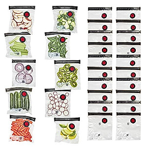 ZWILLING Fresh & Save 30-Piece Small Vacuum Sealer Bags, 1/2 Gallon Reusable Snack Bags, Meal Prep