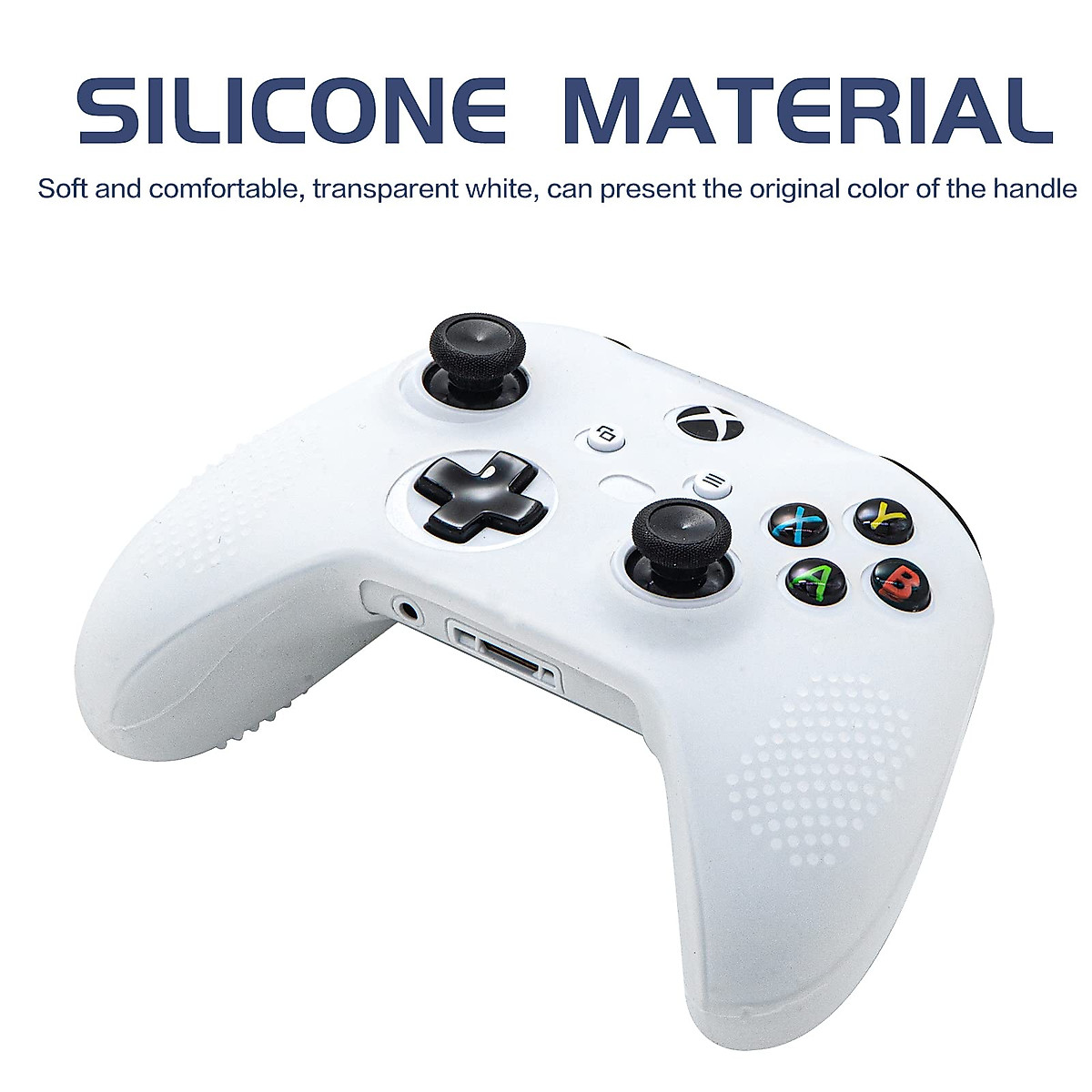 ECHZOVE Silicone Case for Xbox Series S/X, Protective Case for Xbox Series S/X with Thumb Grips - Black