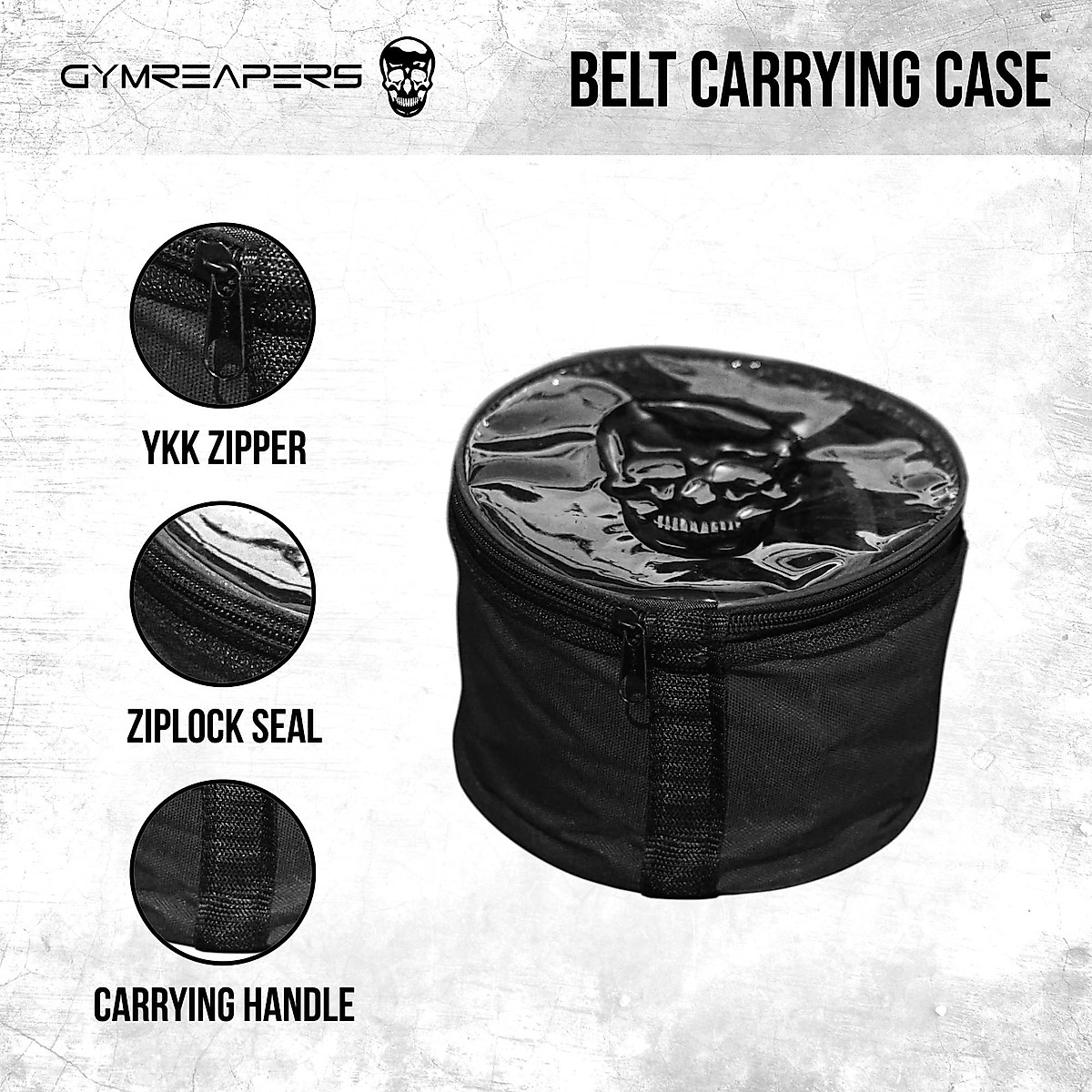 Gymreapers Weight Lifting Belt - 7MM Heavy Duty Pro Leather Belt with Adjustable Buckle - Stabilizing Lower Back Support 4 Inches Wide For Weightlifting, Bodybuilding, Cross Training (Black, Large)