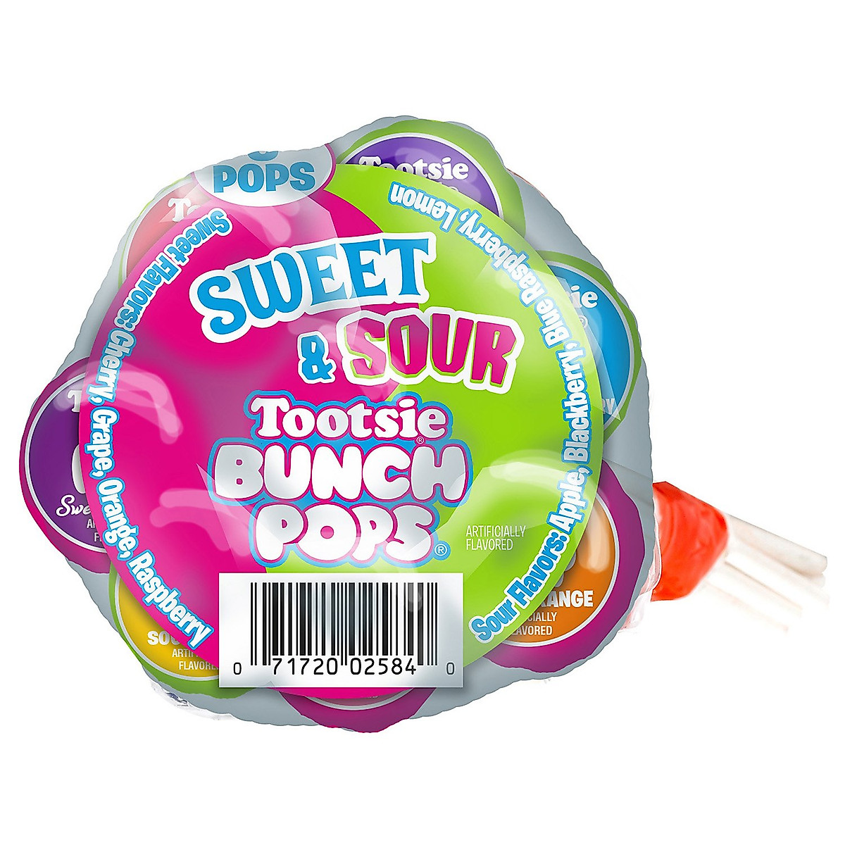 Tootsie Sweet Sour Bunch Pops - 8 Count