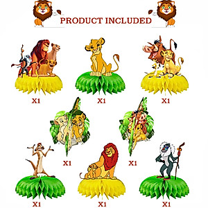 8pcs Cartoon Birthday party table decorations,Cartoon Party Birthday Party Decorations Supplies, Cartoon Honeycomb Centerpieces for Boys and Girls