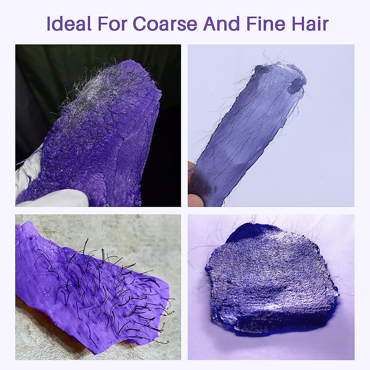 BLITZWAX Hard Wax Beads for Hair Removal 1lb Black Cologne Wax Beans for Coarse Hair Brazilian Wax for Bikini, Underarms, Back and Chest Large Refill Waxing beads for Women Men At Home Waxing