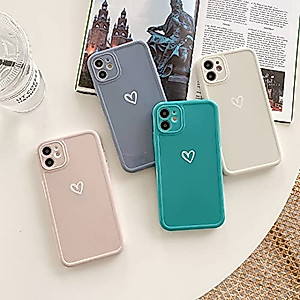Compatible with iPhone XR Case for Women Girls, Cute Love Heart Pattern Soft Slim TPU Protective Bumper Phone Case for iPhone XR 6.1＂-Blue Gray