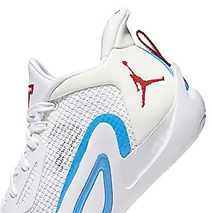 Jordan Boy's Jordan Tatum 1 (Big Kid) White/University Red/University Blue 4 Big Kid M