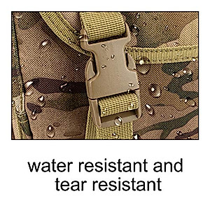 WolfWarriorX Lightweight Business Durable Computer Notebook Backpack MOLLE System Multi-function Military Tactical Water Resistant Laptop Backpacks for Men, Women (Multicam)