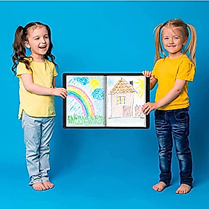 Dunwell 11x14 Art Portfolio Folder - (Black), 24 Pockets Display 48 Pages, 11 x 14 Presentation Binder with Protector Sleeves, Art Portfolio for Kids, Presentation Book