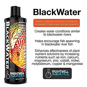 Brightwell Aquatics Blackwater - Liquid Humic Substance Conditioner for Planted and Freshwater Biotope Aquariums,500-ml