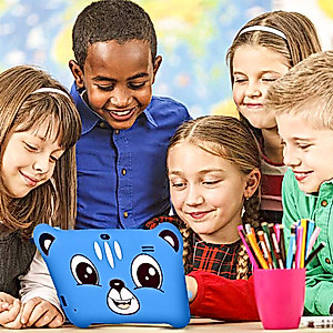 Tablet for Kids, Android 9 Kids Tablet Toddler Tablet 2GB+16GB Learning Tablet with 7 inch IPS Eye Protection Screen Dual Cameras WiFi GMS Certified Kids-Proof Children Tablets Parent Control, Blue