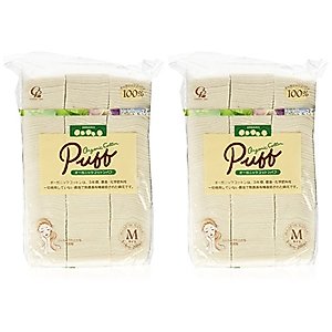 Selena Organic Cotton Puff Size M (200Pc) 2pcs Set