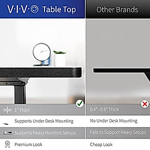 VIVO Electric Height Adjustable 71 x 30 inch Memory Stand Up Desk, Rustic Vintage Brown Table Top, Black Dual Motor Frame, Touch Screen Preset Controller, 2B Series, DESK-KIT-2B7N