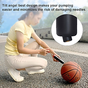 SKOLOO 8" Ball Pump Hand Air Inflator Kit for Soccer, Basketball, Volleyball, Water Polo Ball, Rugby, Exercise Sports Ball, Balloon, Needle, Nozzle, Extension Hose Included