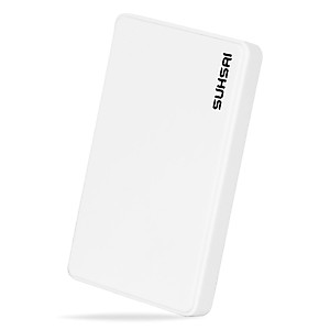 SUHSAI 500GB Portable External Hard Drive USB 2.0 Storage and Backup Drive, USB Hard Disk Drive, Memory Storage Expansion External HDD for Computer, Mac, Desktop (White)