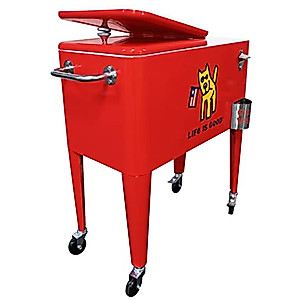 Leigh Country 60 Qt. Rolling Life is Good Cooler - Rocket w/Flag